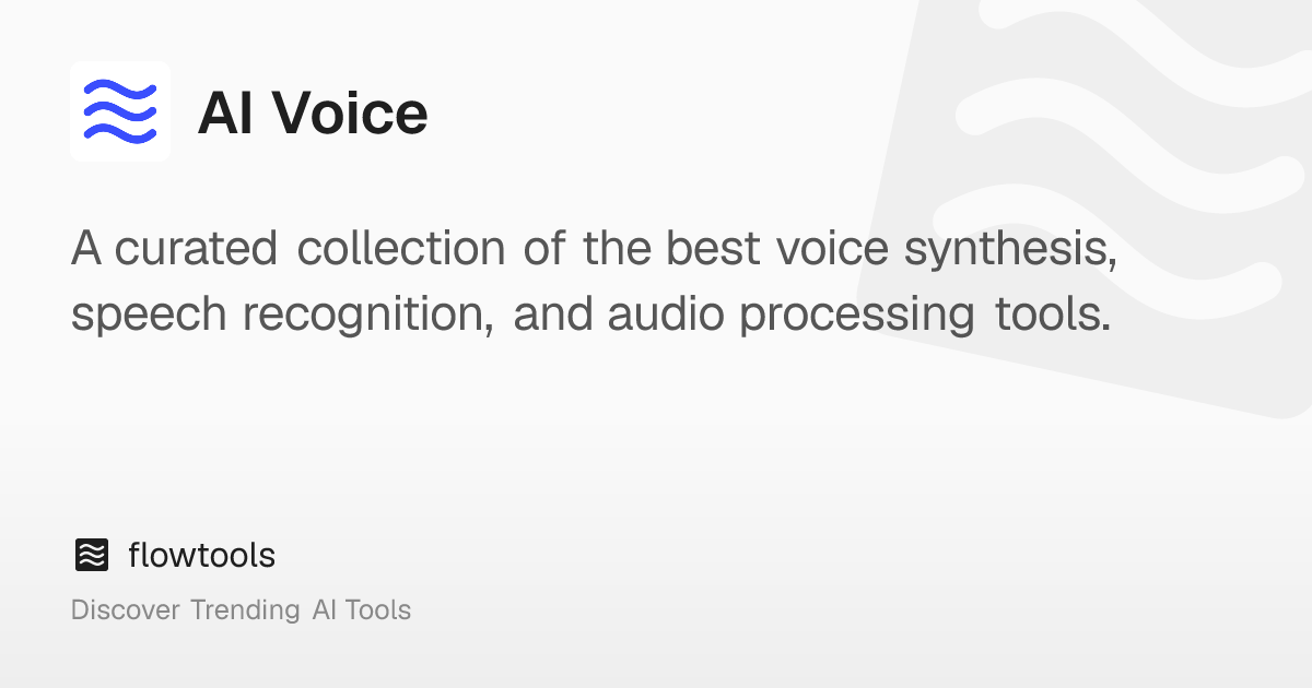 AI Voice | flowtools