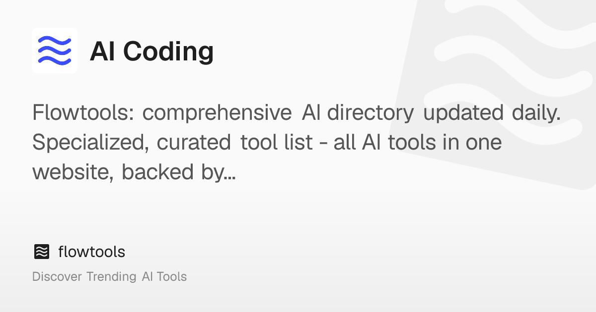 AI Coding | flowtools