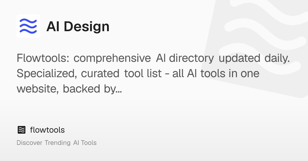 AI Design | flowtools