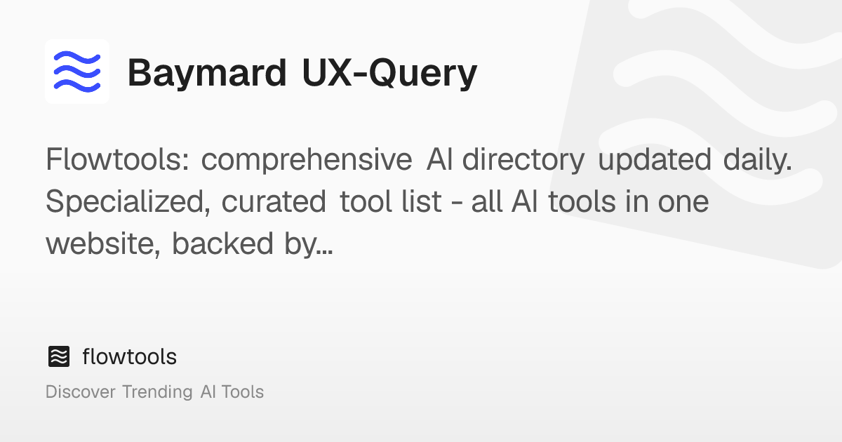 Baymard UX-Query: UX-Query - Any UX Question Answered | flowtools