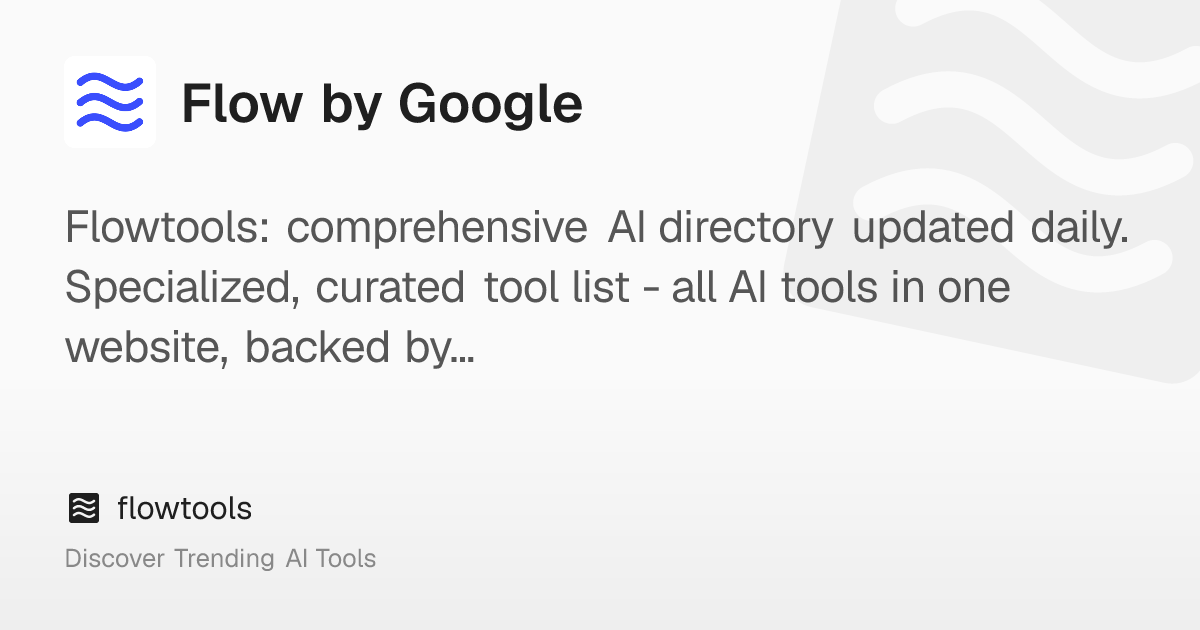 Flow by Google: Flow is an AI filmmaking tool built with and for ...