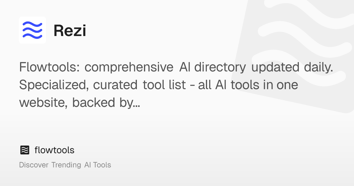 Rezi: Free AI Resume Builder. Constantly innovating to get you hired ...